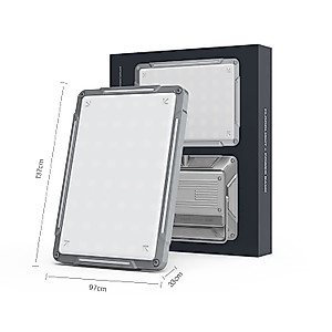 LED Camping Lantern Rechargeable 4400LM,Unique Double Light Panels, 9000mAh,Portable,8 Light Modes,Fill Light, Tent Light for Power Outages, Emergency, Hurricane, Home, Hiking