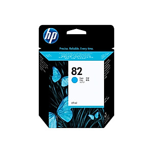 HP 82 Cyan 69-ml Genuine Ink Cartridge (C4911A) for DesignJet 820MFP, 815MFP, 800, CC800PS, 510, 500, 500 Plus & 500ps Large Format Printers