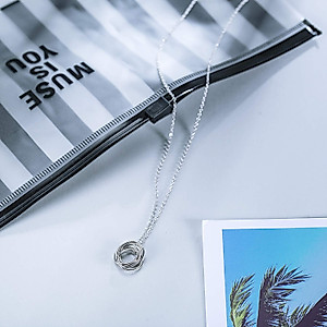 CHICLOVE Five Generations Necklace - Sterling Silver Necklace Gift for Grandmother, Gift for Mom Grandma Nana, Grandma, Great Grandma Gift (Five Generations Gifts)