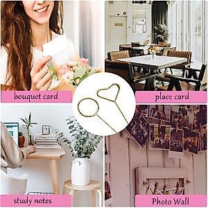 40Pcs Floral Pick Card Holder, Card Holder for Flower Arrangement, Gift Card Tree Holder, Photo Memo Holder Pick Stick, 12 Inch Suitable for Wedding Birthday Party Flower Gifts (Round&Heart)