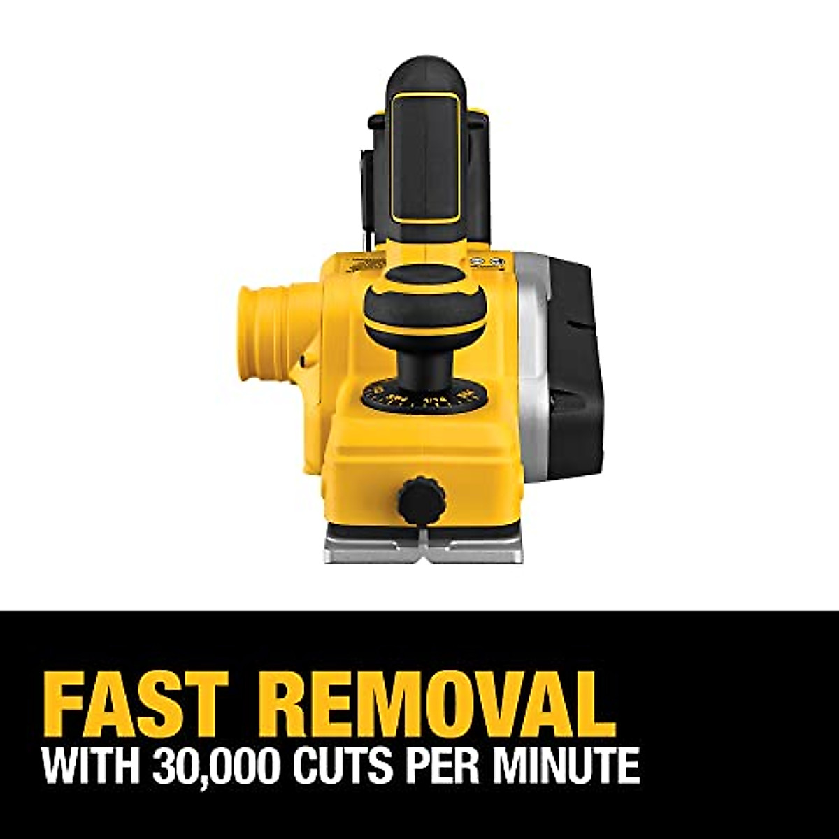 DEWALT 20V MAX Planer, 30,000 Cuts Per Minute, 2 mm Cut Depth, Brushless Motor, Bare Tool Only (DCP580B)