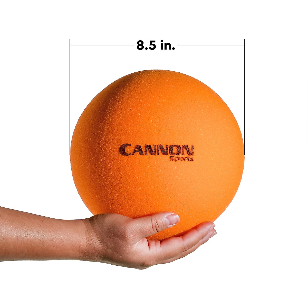 Cannon Sports Uncoated Foam Ball, Medium Density, Soft and Lightweight (Orange, 8.5 Inch)