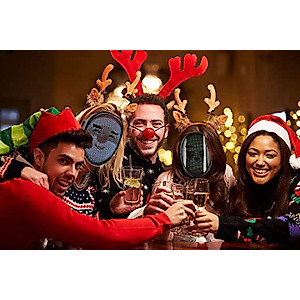 CHEMION Led Mask with Bluetooth App, Led Face Mask for Adults, Digital Face Mask for Birthday Parties, Concerts, Costume mask (AA Battery)