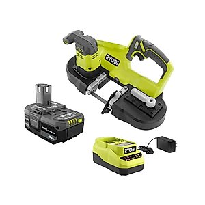Ryobi 18V Cordless 2-1/2 in. Compact Band Saw Kit with (1) Battery and 18V Charger - P590K1 - Bulk Packaging