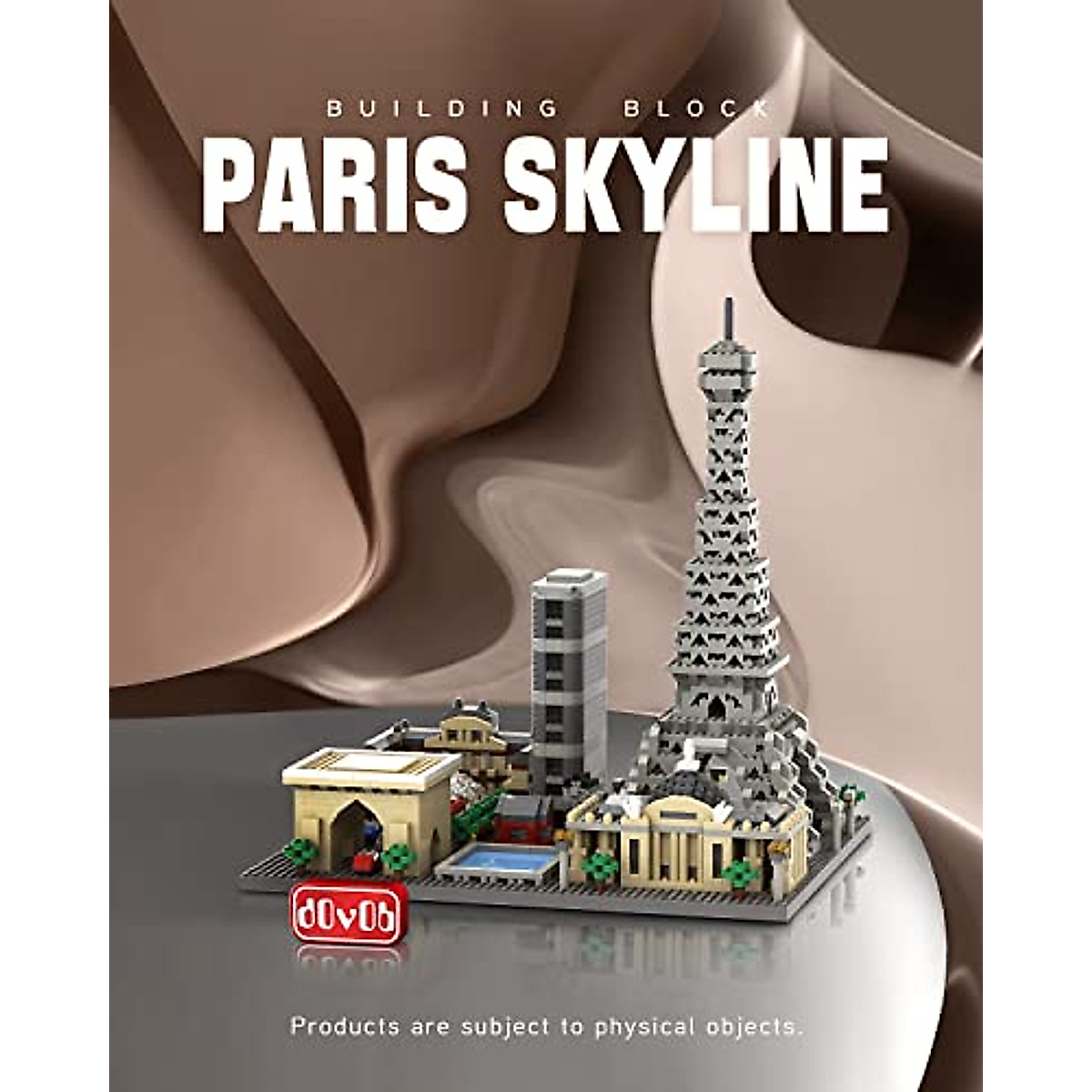 dOvOb Architecture Paris Skyline Micro Mini Blocks Building Set, 2324 Pieces Bricks,3D Puzzle Collection Model Kit, Office Home Decor as Gift for Adults or Kids