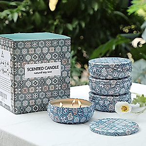 Large Citronella Candles Indoor Outdoor Set 4 x12oz Decorative Citronella Candles Outdoor Candles