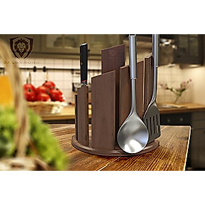 Dalstrong Magnetic Knife Block - Holds 12 Piece - 'Dragon Spire' - Premium Double-Sided Walnut Block Holder and Stand - Display Stand - Professional Kitchen Set