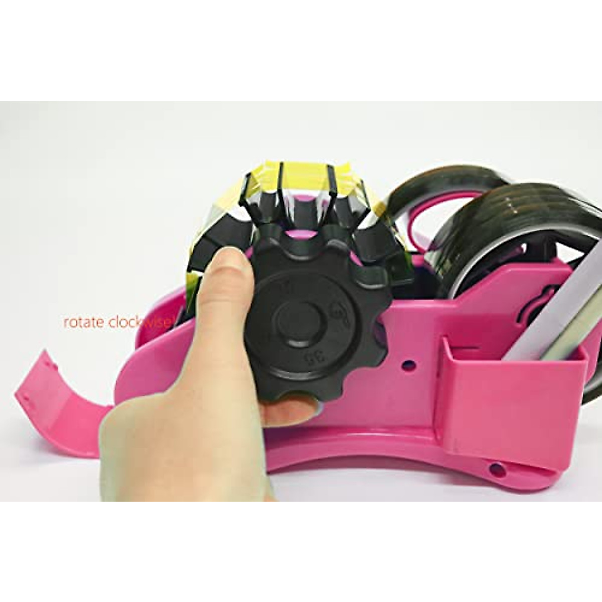 Pink Heat Tape Dispenser Sublimation - Multiple Roll Cut Heat Tape Dispenser 1" & 3"Core Double Reel Cores Sublimation for Heat Transfer Tape, Semi-Automatic Tape Dispenser with Compartment Slots