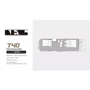 Butterfly Pink Capsule Home Portable Prefabricated Tiny Home 1 Bedroom, 1 Kitchen, 1 Living Room, 1 Rest Room House 11490 L, 3300 W, 3300 H, mm, 37.92 M2, House, Hotel, Villa, She Shed, Camping Home