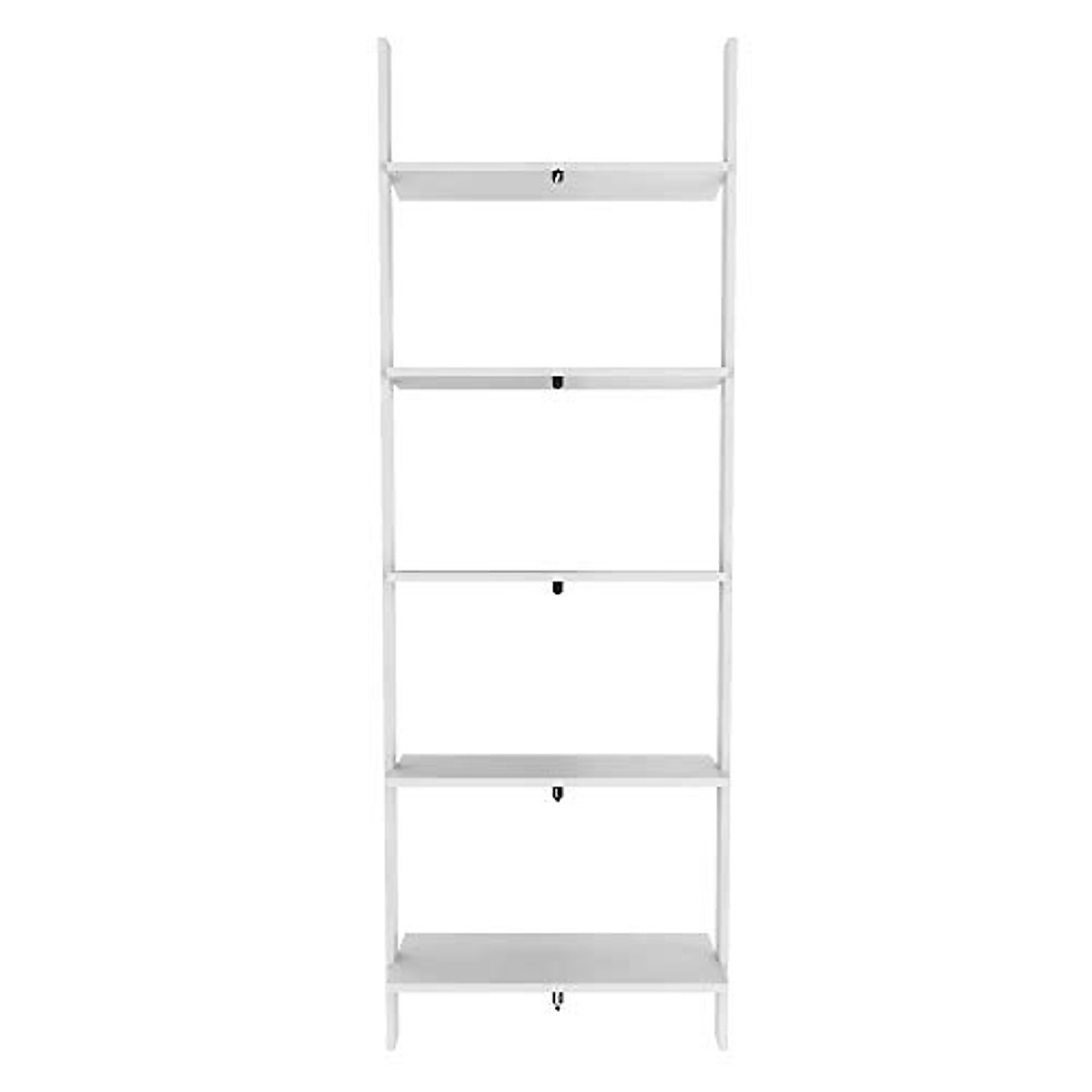 Manhattan Comfort Cooper Modern Home Office 5-Shelf Floating Ladder Bookcase, White
