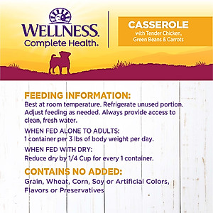 Wellness Petite Entrées Casserole with Tender Chicken, Green Beans & Carrots, 3-Ounce Cup (Pack of 12)