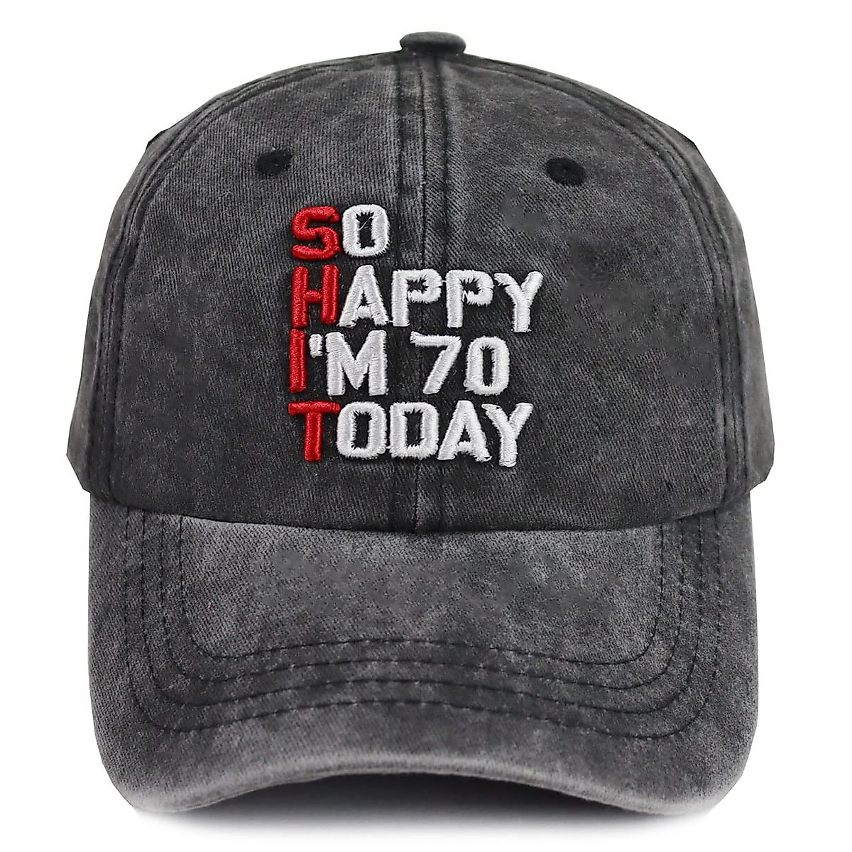 Funny 70th Birthday Gifts for Women Men, 70 Year Old Man Retirement Hat, Vintage 70 Baseball Cap Gag Gifts for Dad Mom Grandpa and Grandma Black