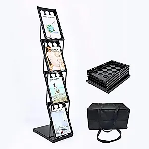 Polmart Brochure Magazine Catalog Literature Display Rack, 4 Pockets