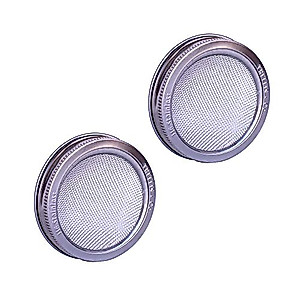 Trellis + Co. | Stainless Steel Sprouting Kit, 2 Pack | Rust Proof 316 Stainless, Curved Mesh, Fits Most Wide Mouth Mason Jars | Grow Your Own Organic Sprouts From Seeds, Sprouter