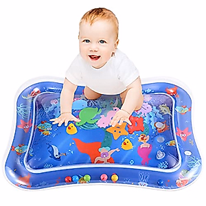 Ronipic Tummy Time Mat, Premium Baby Water Play Mat for Infants and Toddlers Baby Toys for 3 to 9 Months, Strengthen Baby's Neck and Muscles, Portable