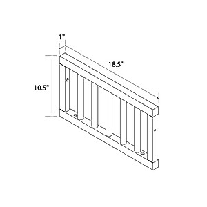 Little Seeds Aviary Toddler Rail with Spindles, White