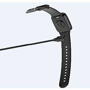 Enpei Smart Touch Charging USB Cable Compatible for P22 & P25 & Y20 & DT96 & KW10 & KW20 Smart Watch 2 pin Strong Magnetic Suction Charger Cable 2PCS- Black