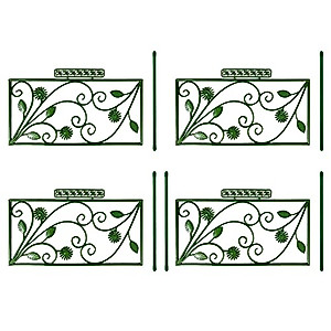 Garden Fence Panels, Rustproof Decorative Panel Barrier, Small No Dig Garden Fencing, Garden Border for Yard Landscape Outdoor Decor