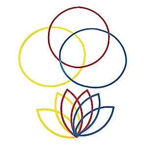 hand2mind 5715 Attribute Sorting Circles, Set of 6