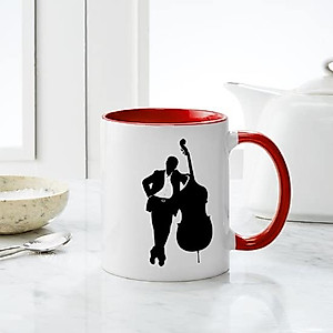 CafePress Man With Double Bass Mug Ceramic Coffee Mug, Tea Cup 11 oz
