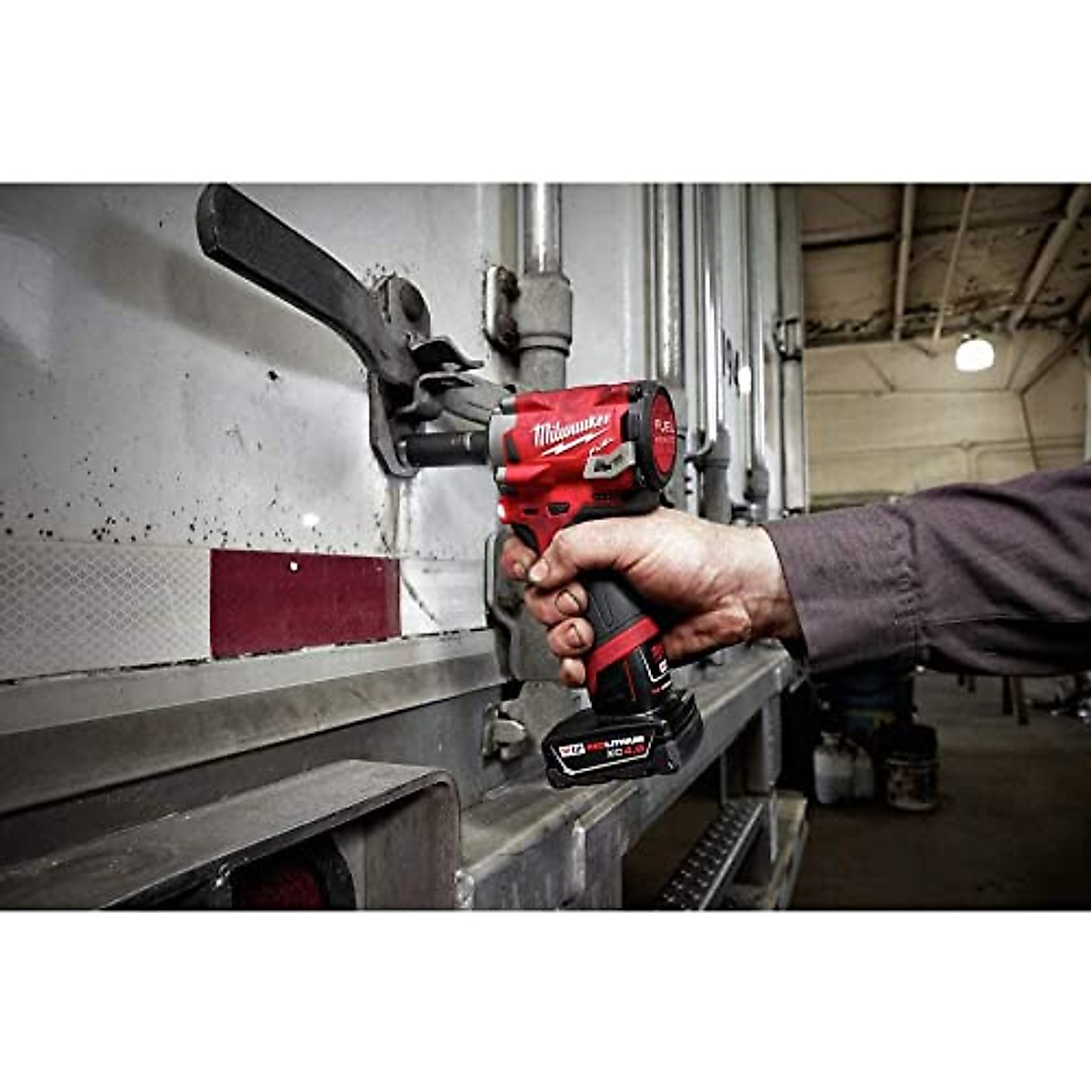 Milwaukee M12 FUEL 12V Lithium-Ion Brushless Cordless Stubby 1/2 in. Impact Wrench (Tool-Only) + Accessory