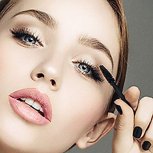Benvo 4 Pcs 10ml Empty Mascara Tubes with Eyelash Wand Eyelash Cream Container with 4 Transfer Pipettes and 4 Funnels 4 Rubber Inserts for Castor Oil Brow Growth Serum DIY Cosmetics
