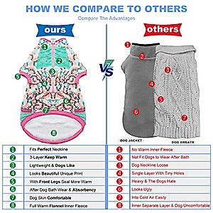 LovinPet Dog Sweater Big Dog: Lightweight Warm Pet Coats, Skin-Friendly Flannel Fabric Clothes for Dog, Wildlife Lemurs Pastel Prints Dog Clothes, Warm Dog Clothes for Large Dogs Breed,XL