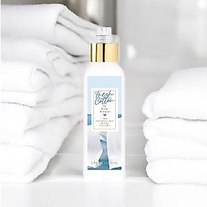 Fresh Cotton ALCOHOL-FREE Fine Fragrance Mist by Body Botanic 5 Fl Oz 148 Ml - the Nostalgic Scent of Warm Cotton Drying in the Sun - with Plant Extracts (Fresh Cotton)
