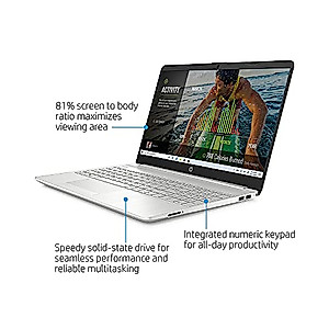 2022 HP 15.6" FHD Laptop Computer, 11th Gen Intel Core i5-1135G7(Beats Intel i7-1065G7), 16GB RAM, 512GB PCIe SSD, Iris X Graphics, HD Webcam, HDMI, Bluetooth, Win11, Silver, 32GB USB Card