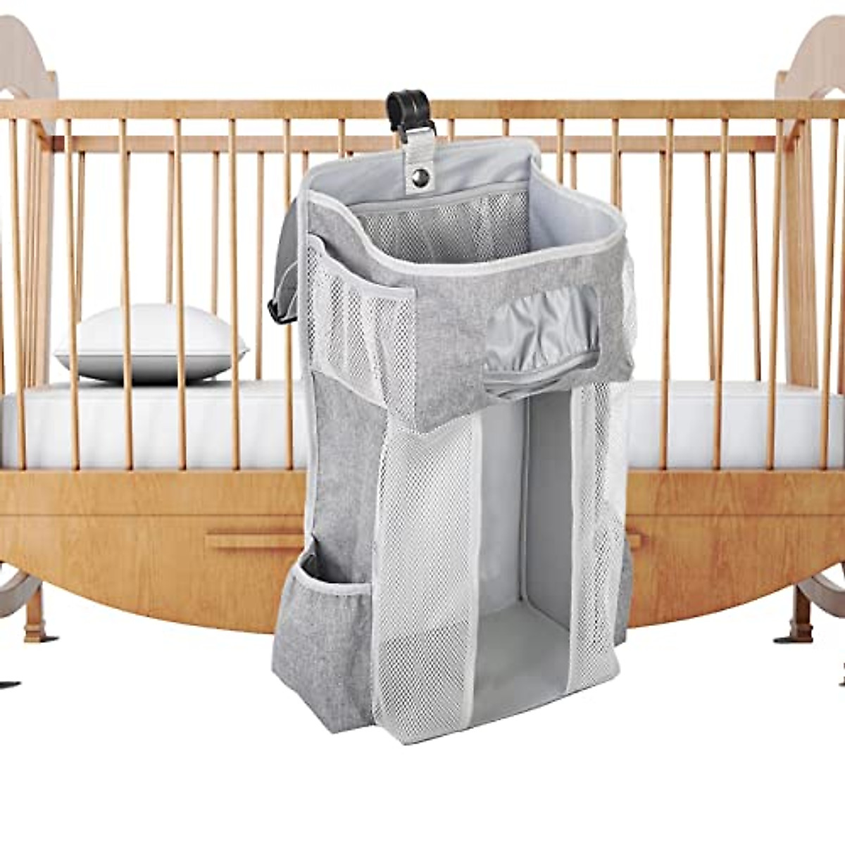 Hanging Diaper Organizer | Diaper Holder for Crib Car Nursery Organizer | Hanging Nursery Diaper Stacker Organizers for Cribs, Baby Essentials