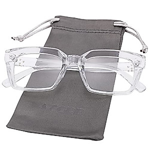 AZorb Square Glasses Non-prescription Oversized Eyewear for Women Clear Lens Chunky Eyeglasses
