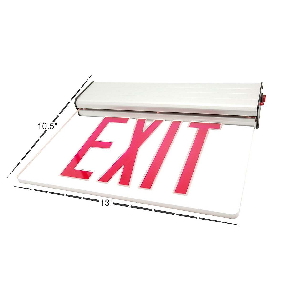 eTopLighting [2-Pack] Edge Lit LED Exit Sign Light Panel, Red Lettering, Mount on Wall and Ceiling, AGG2716
