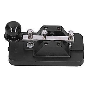 BTER Morse Code Telegraph Key, Professional Morse Code CW Telegraph Straight Key with Buzzer & Voice Prompts, Morse Code Experiment Kit for Physical Teaching, Morse Code Communication