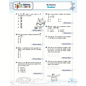 Math Practice Workbook Grades 6-8: 1000+ Questions You Need to Kill in Middle School by Brain Hunter Prep (Arithmetic, Algebra, Geometry, Measurement, ... more in Kill It Series by Brain Hunter Prep)