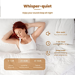 Smart Humidifiers for Bedroom Large Room, YOKEKON 7L/1.85Gal Cool Mist Top Fill Humidifier with 3 Speed Humidistat, Floor Humidifiers for Baby Kids Adults Home Yoga Sleep, Remote, White, Voice Control