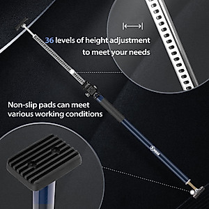 XINQIAO Adjustable Support Pole, Premium Steel Support Rod with 154 LB Capacity, Ideal for Cabinet Installing, 3rd Hand Support System, Cabinet Jacks Cargo Bars Drywalls, 27.6 IN to 45.3 IN, 2 PCS