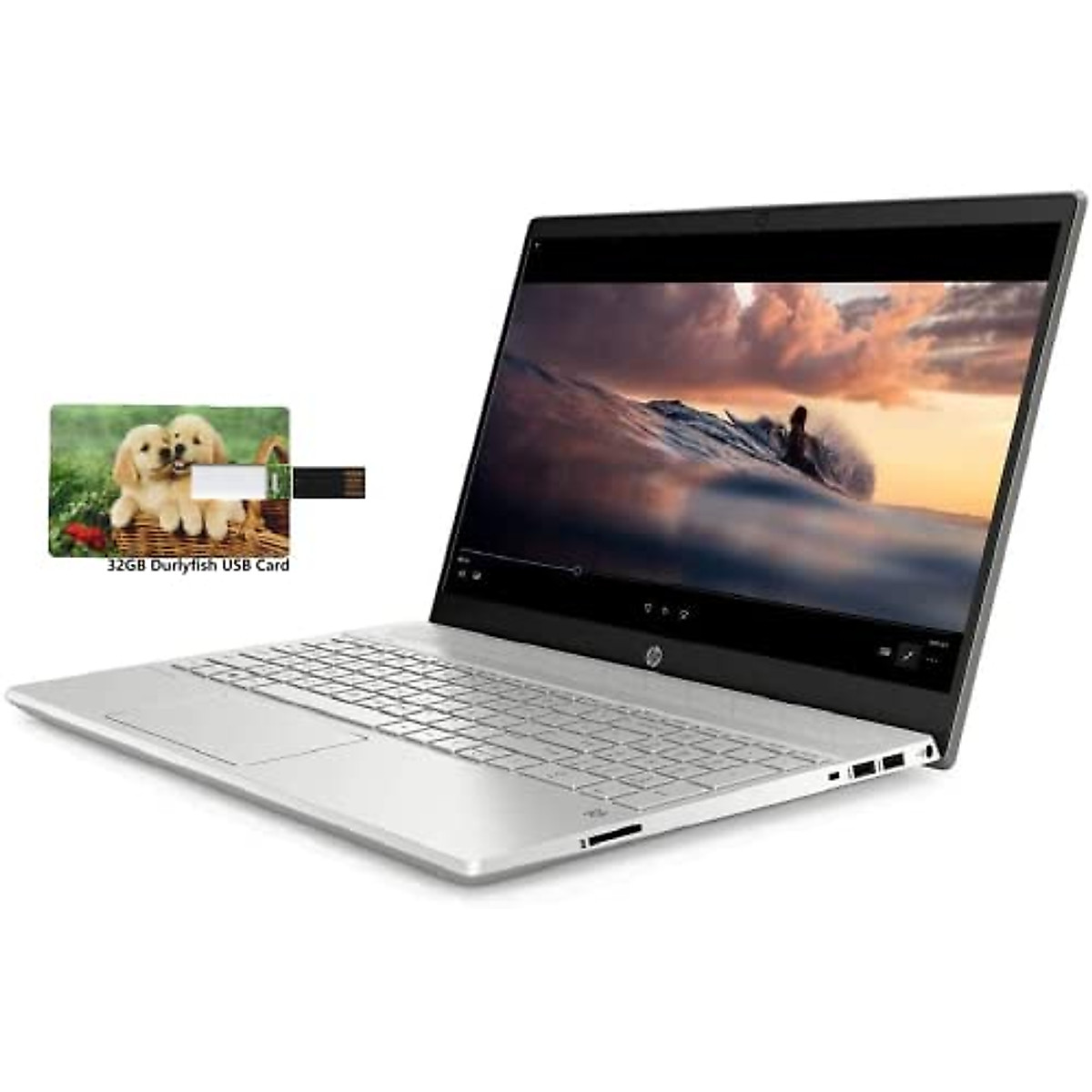 HP Pavilion 15 Business Laptop Computer, 10th Gen Intel Core i5-1035G1, 15.6" HD IPS Touchscreen, 32GB RAM, 1TB SSD, Win 10 Pro, Wi-Fi 5, Bluetooth, Webcam, B&O Audio, HDMI | 32GB USB Card