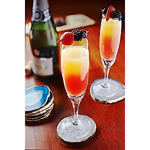 Brazilian Agate Coasters | Natural Agate Gemstone | Housewarming Gift | Geode Coaster | Perfect Home Gift | Crystal Coasters | Wedding Gifts | Drink Coasters | Coaster Set by Animal Purity (White)