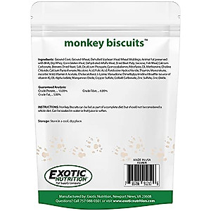 Monkey Biscuits (Standard, 9 lb.) - Healthy & Crunchy Biscuit Treat for Prairie Dogs, Parrots, Squirrels, Sugar Gliders, Hamsters, Rats, Rodents, Amazons, Macaws, Cockatoos, Birds & Other Small Pets