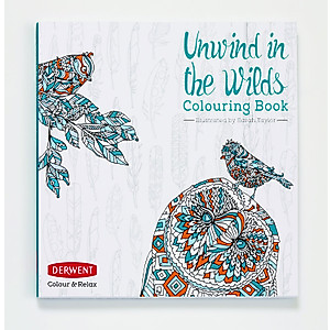 Adult Coloring Book and Coloursoft Colored Pencils: Color and Relax - Unwind in the Wilds by Derwent (2302339)
