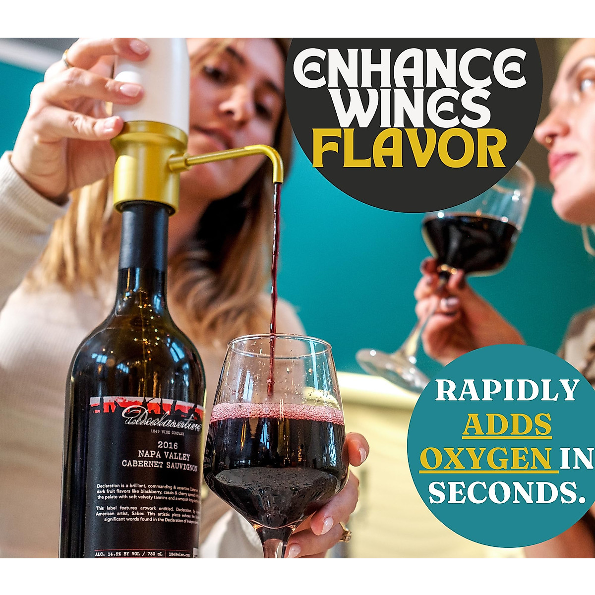 Rechargeable Electric Wine Opener Set - Wine Gift Set - Electric Wine Aerator - Wine Bottle Opener - Electric Wine Dispenser Opener Set - Wine Accessories Gifts for Women - Wine Sets Gifts