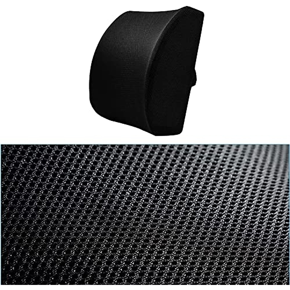 OZELS Lumbar Support Pillow, Memory Foam Back Cushion Pillow for Office Chair,Computer/Car Seat and Wheelchair with Breathable Mesh,Ergonomic Orthopedic Backrest for Back Pain Relief