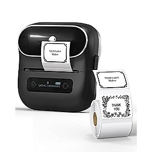 Itari M220 Label Maker 3 Inch Bluetooth Label Maker, Barcode Label Printer for Storage, Address, Mailing, Office, Home, Small Business, Compatible with iOS, Android and PC, with 1 Roll Label