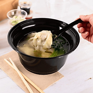 Karat U2015B Med-Heavy Weight Asian Soup Spoon - Black -1,000 ct