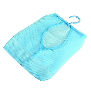 Hanging Mesh Bag, Bathroom Storage Shower Quick Drying Mesh Shower Caddy for Travel Multi Purpose Hanging Mesh Storage Bag for Socks Stockings Bra Underwear (Blue)