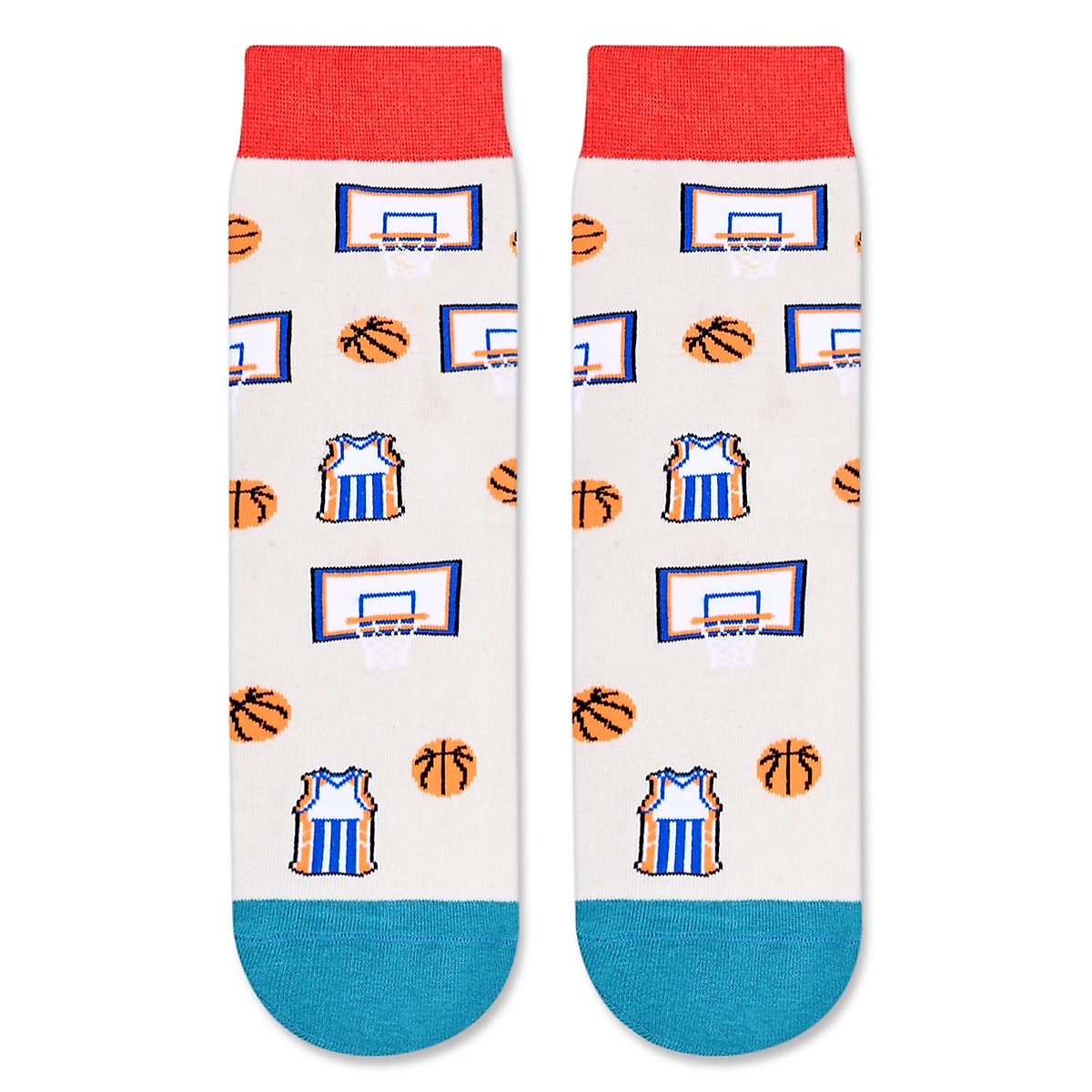 HAPPYPOP Basketball Gifts For Boys Girls Who Love Basketball, Basketball Team Player Gifts, Funny Basketball Socks Kids Boys Girls