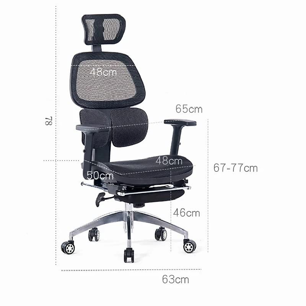 ZLBYB Computer Chair Household Ergonomic Office Chair Reclining Lifting Swivel Mesh Staff Chair Chaise