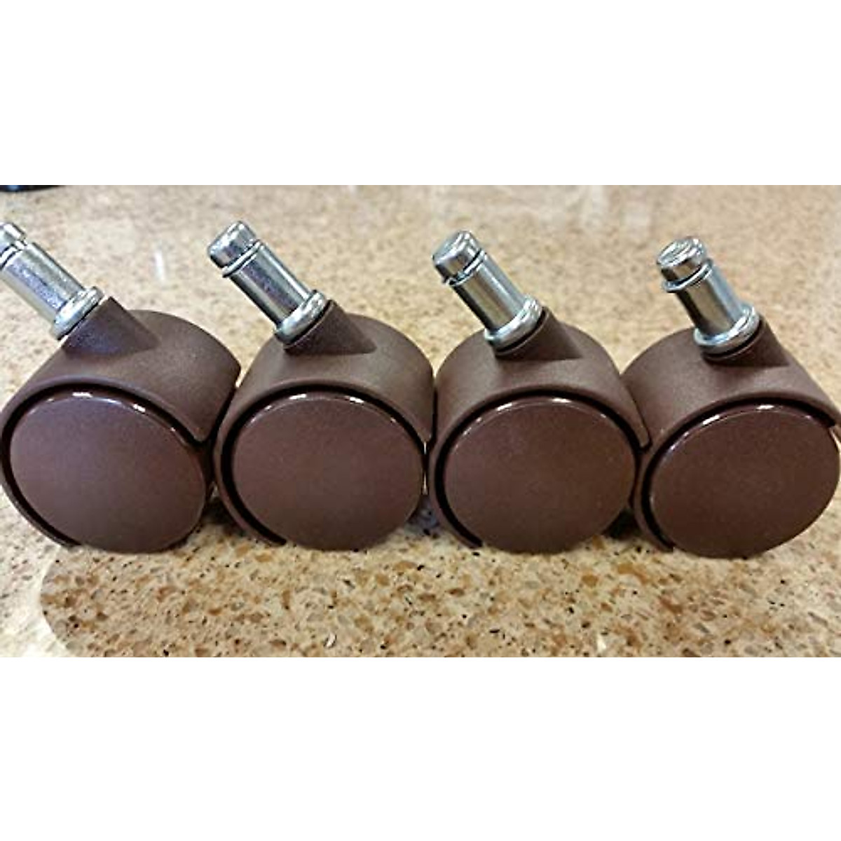 Chromcraft Casters in Brown (Set of 24)
