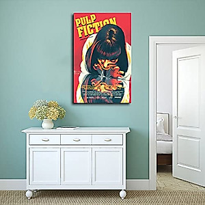WSDJ Pulp Fiction Movie Art Poster 2 Canvas Poster Wall Art Decor Print Picture Paintings for Living Room Bedroom Decoration Poster Unframe:12x18inch(30x45cm)