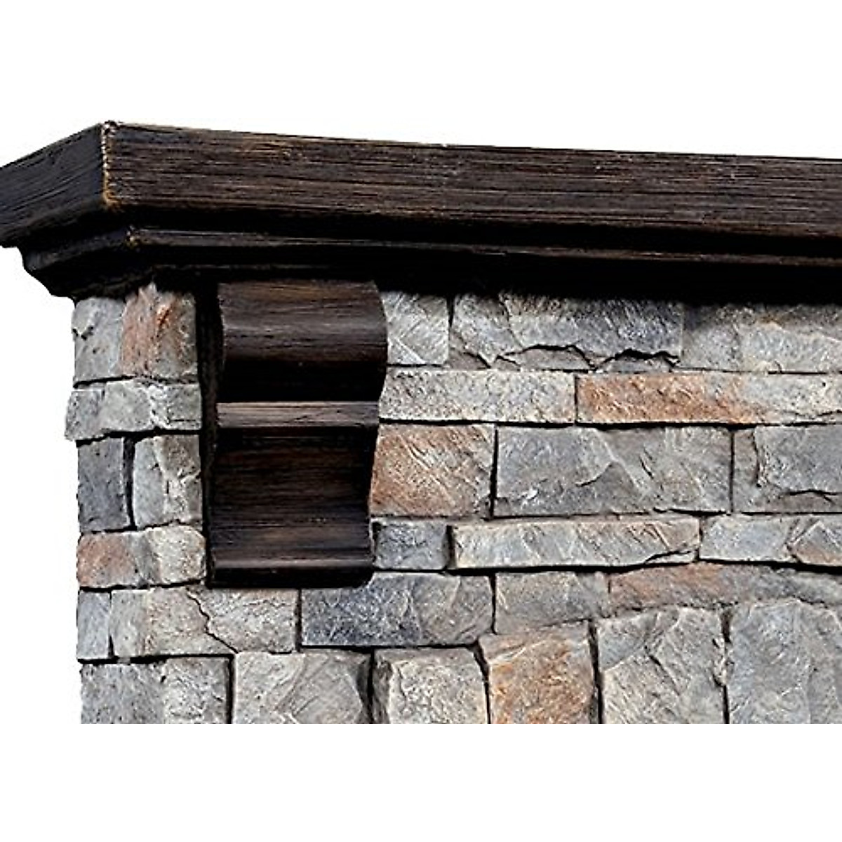 Classic Flame Pioneer Stone Electric Fireplace Mantel Package - Brushed Dark Pine, 18WM10400-I601